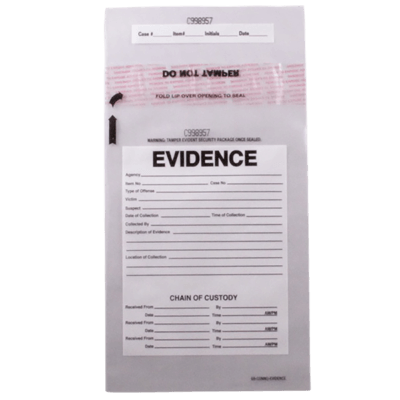 Evidence Bags, Tamper Resistant Closure, Numbered with Receipt - EM ...