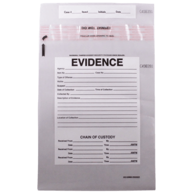 Evidence Bags, Tamper Resistant Closure, Numbered with Receipt - EM ...